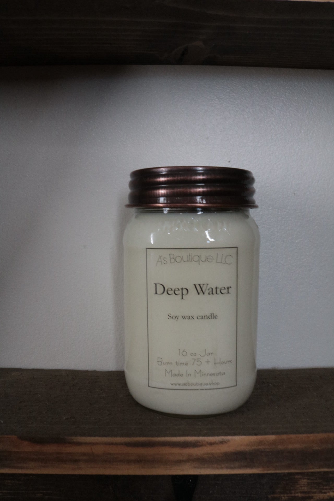 16 oz Soy Candle |Deep Water | – A's Boutique